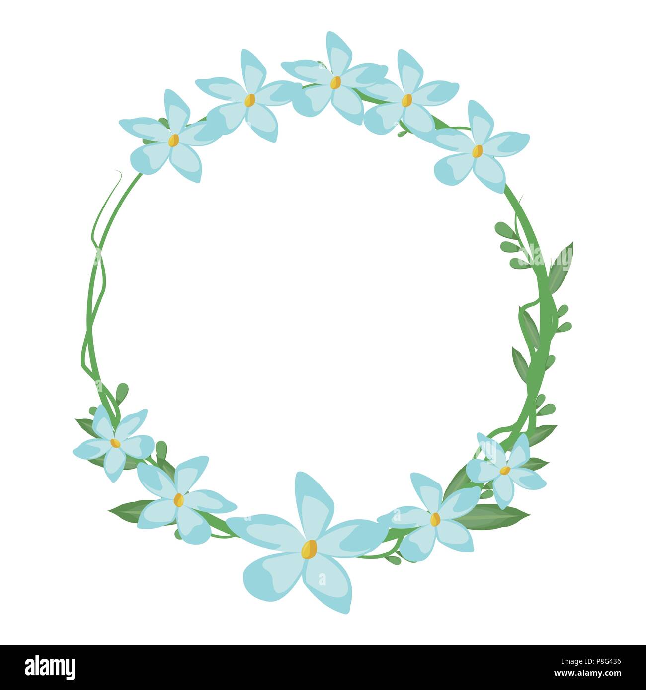 Flowers round frame Stock Vector Image & Art - Alamy