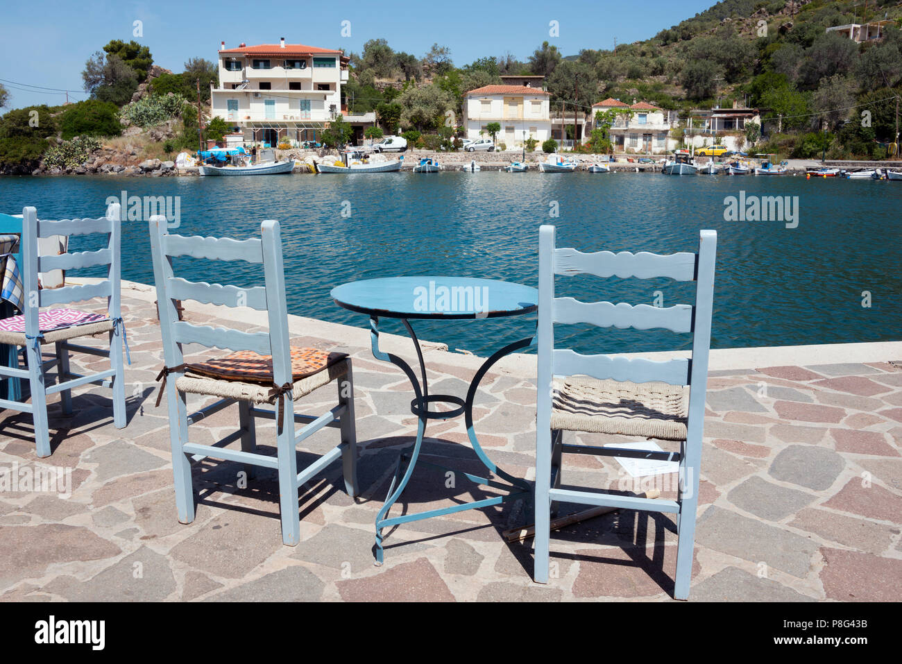 Harbour, Vathi, peninsula Methana, Argolis, Saronic Islands ...