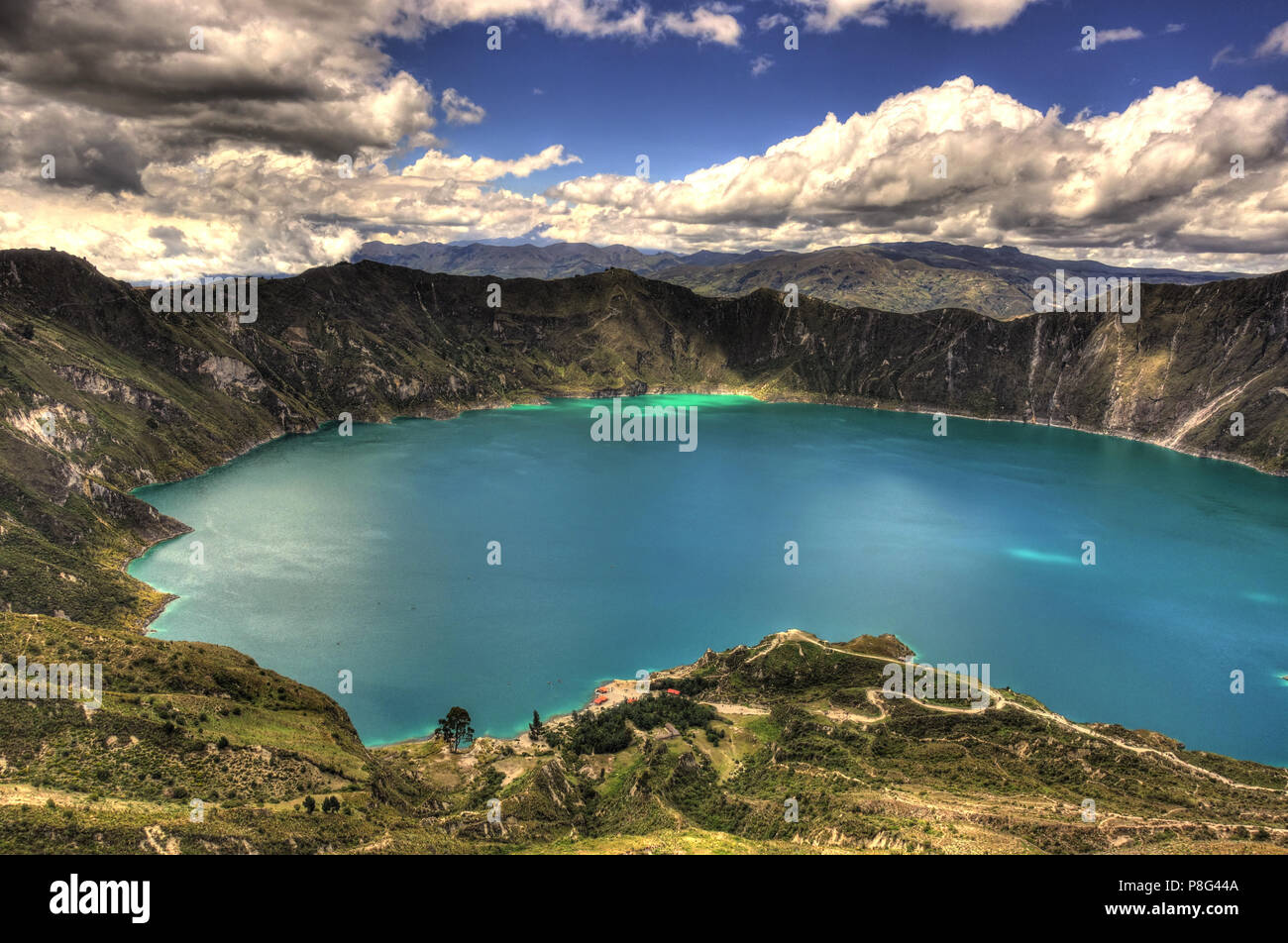 Quilotoa Crater Lake, Ecuador Stock Photo - Alamy