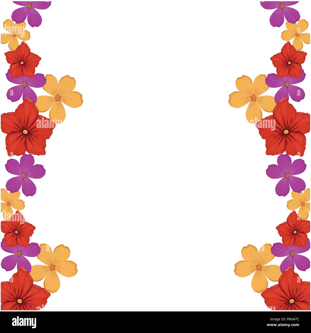 Decorative flowers frame Stock Vector Image & Art - Alamy