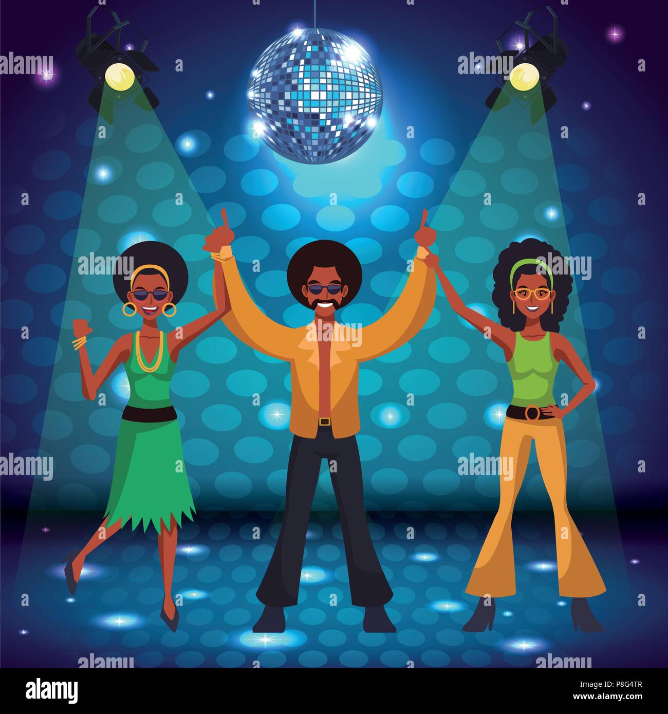 People and disco cartoons Stock Vector Image & Art - Alamy