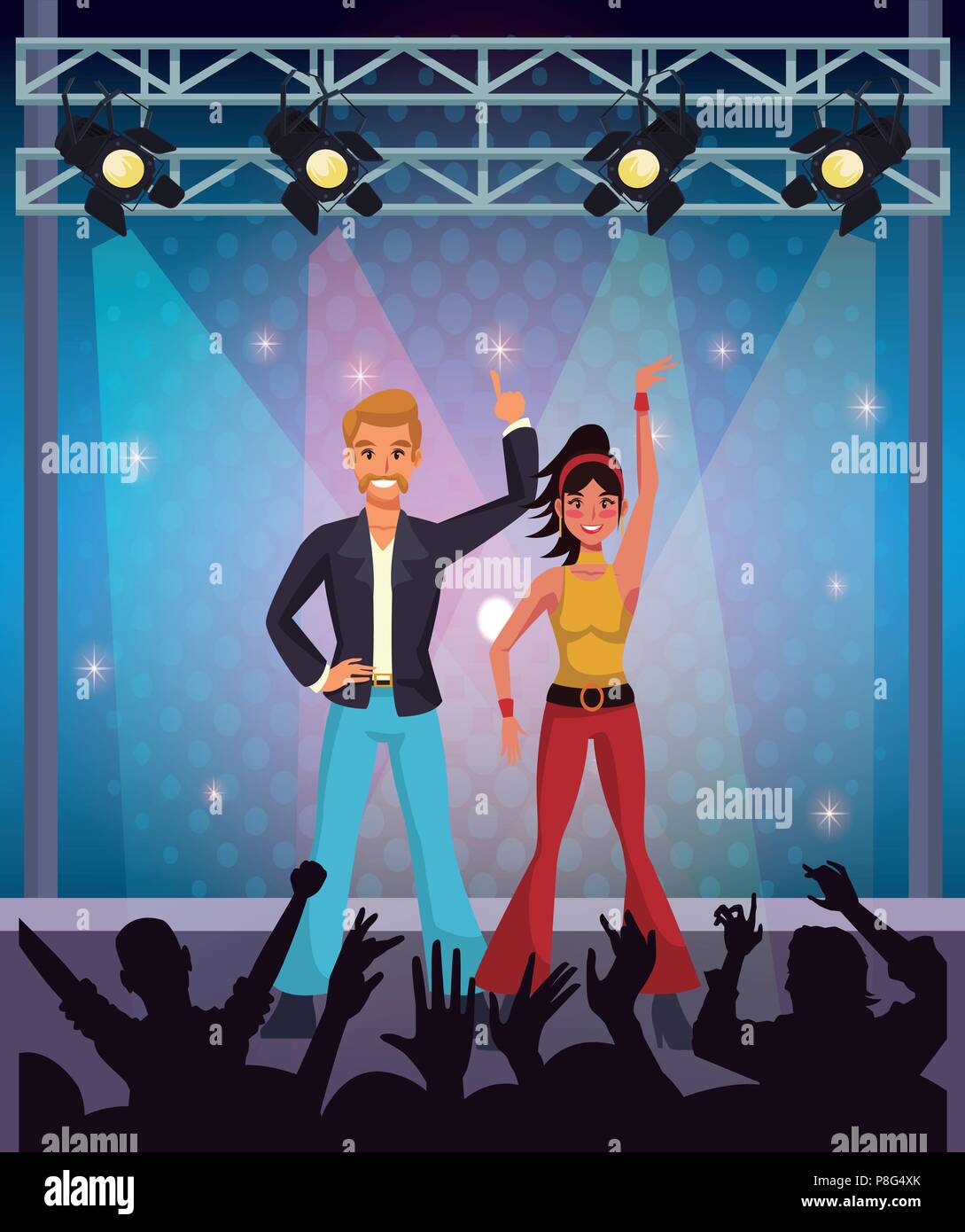 Disco artist at stage cartoons Stock Vector Image & Art - Alamy