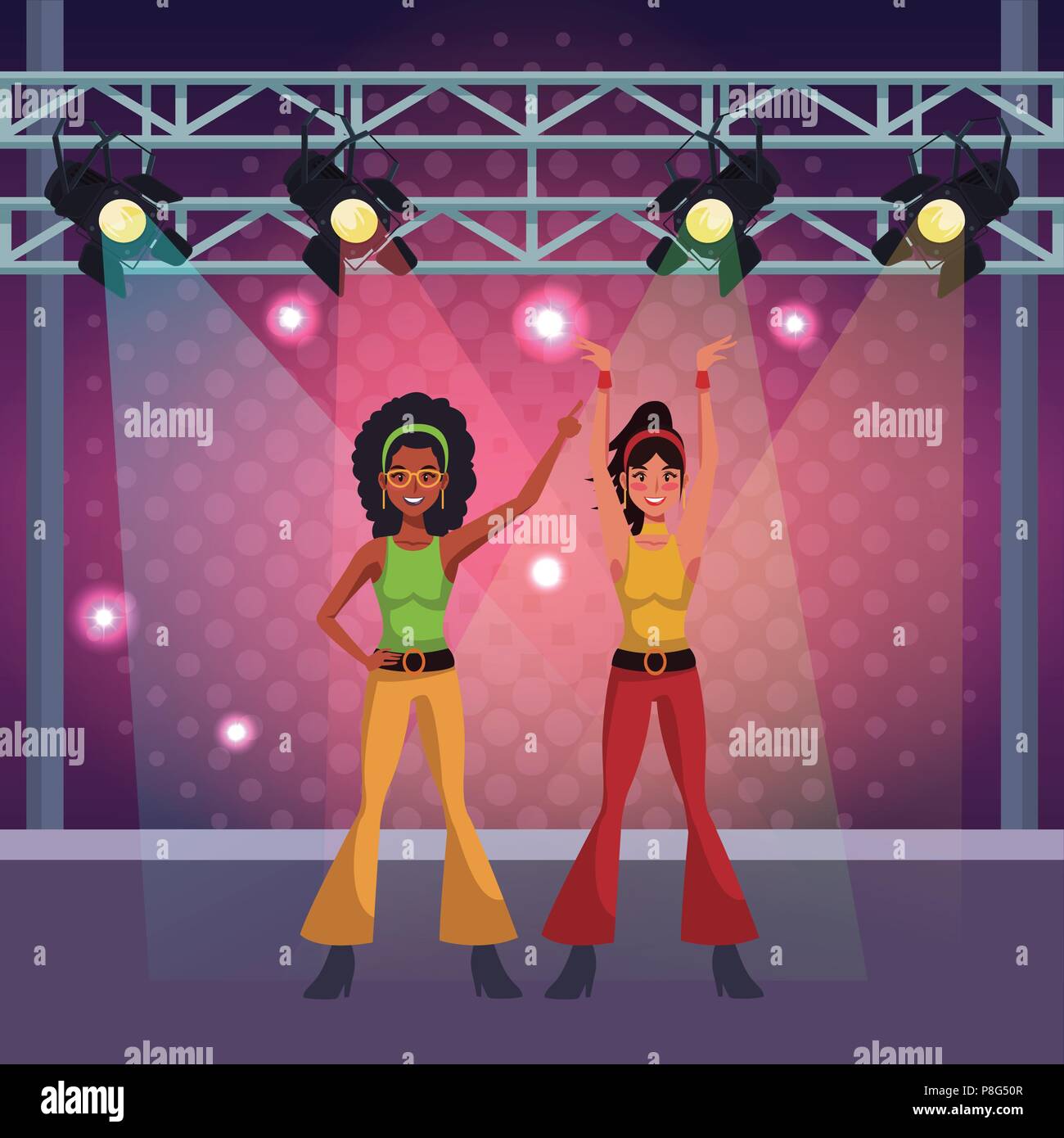 People and disco cartoons Stock Vector Image & Art - Alamy