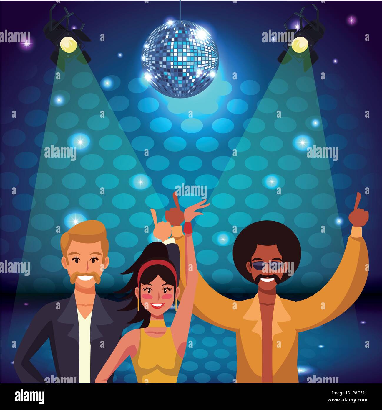People and disco cartoons Stock Vector Image & Art - Alamy