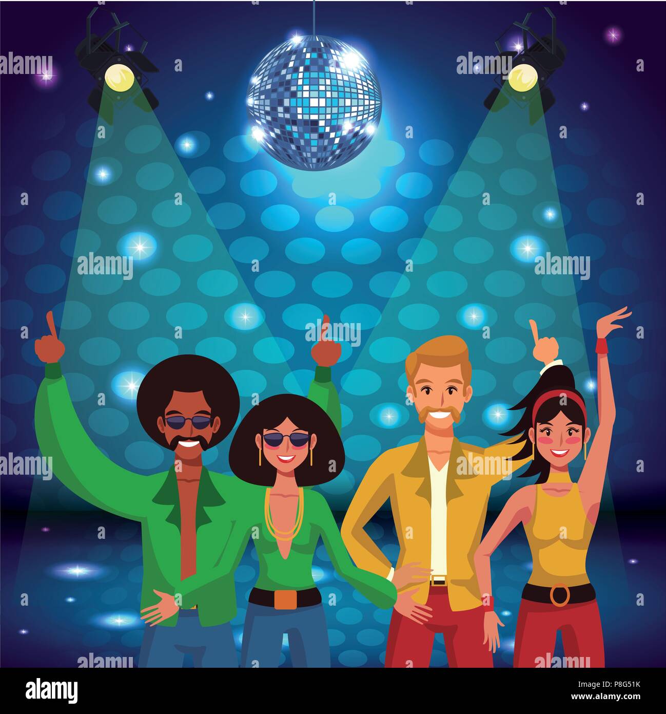 People and disco cartoons Stock Vector Image & Art - Alamy
