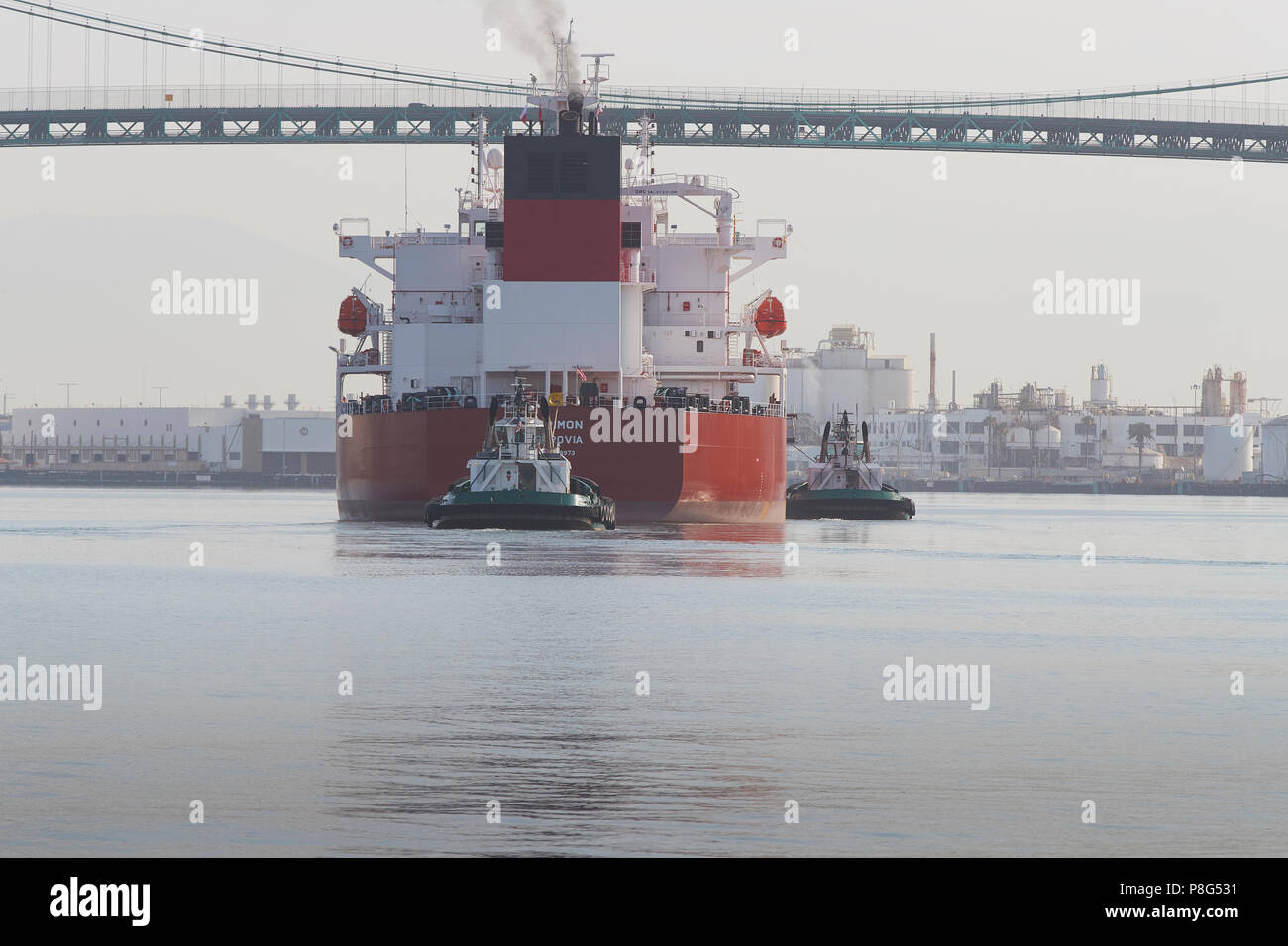 Stern View Of CHEMICAL/OIL PRODUCTS TANKER, STRIMON, Assisted By ...