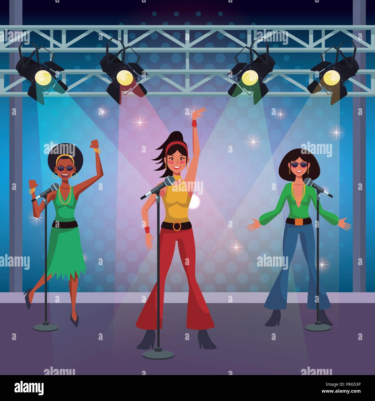 Disco artist at stage cartoons Stock Vector Image & Art - Alamy