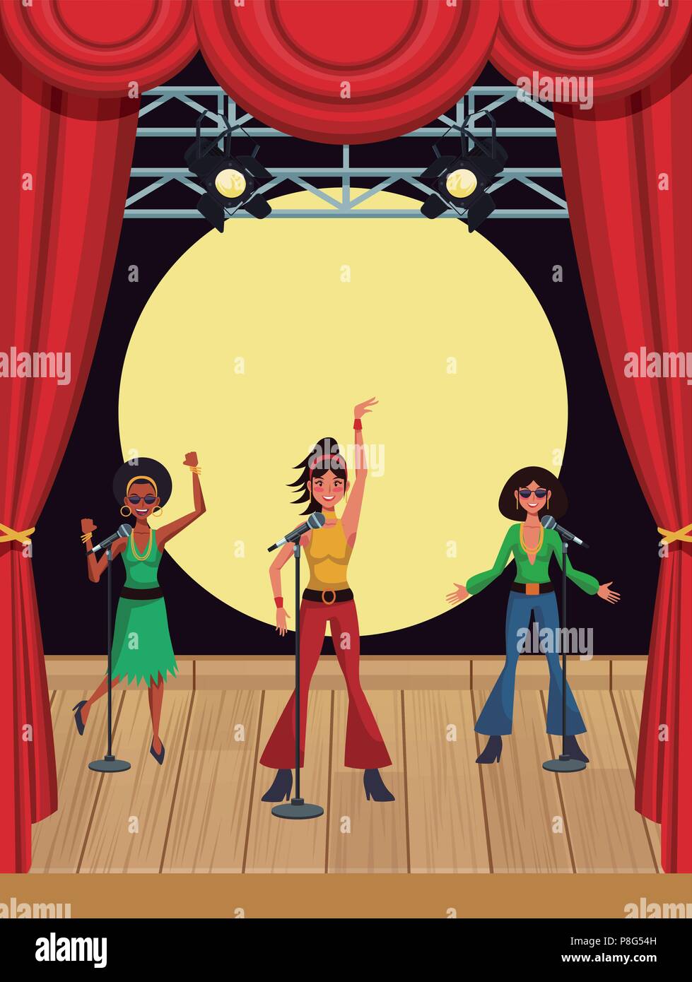 Disco artist at stage cartoons Stock Vector Image & Art - Alamy