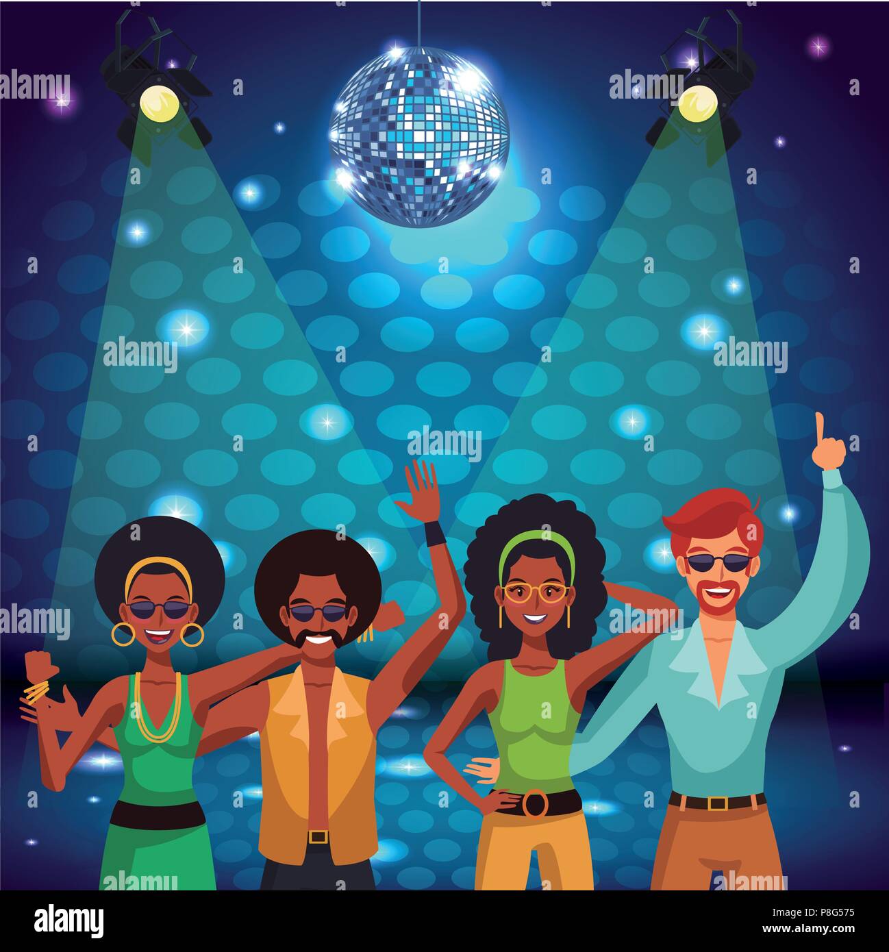 People and disco cartoons Stock Vector Image & Art - Alamy
