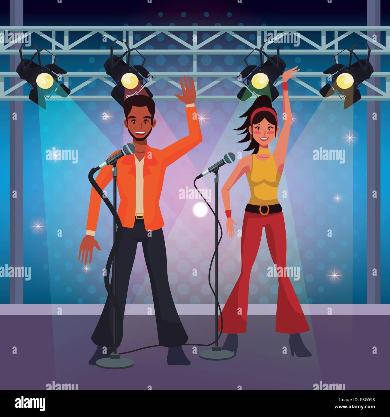 Disco artist at stage cartoons Stock Vector Image & Art - Alamy