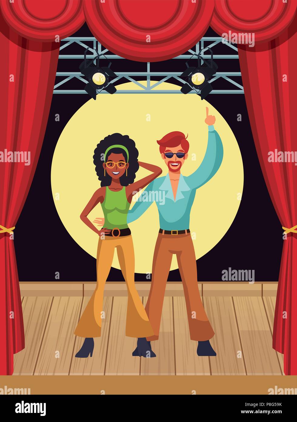 Disco artist at stage cartoons Stock Vector Image & Art - Alamy
