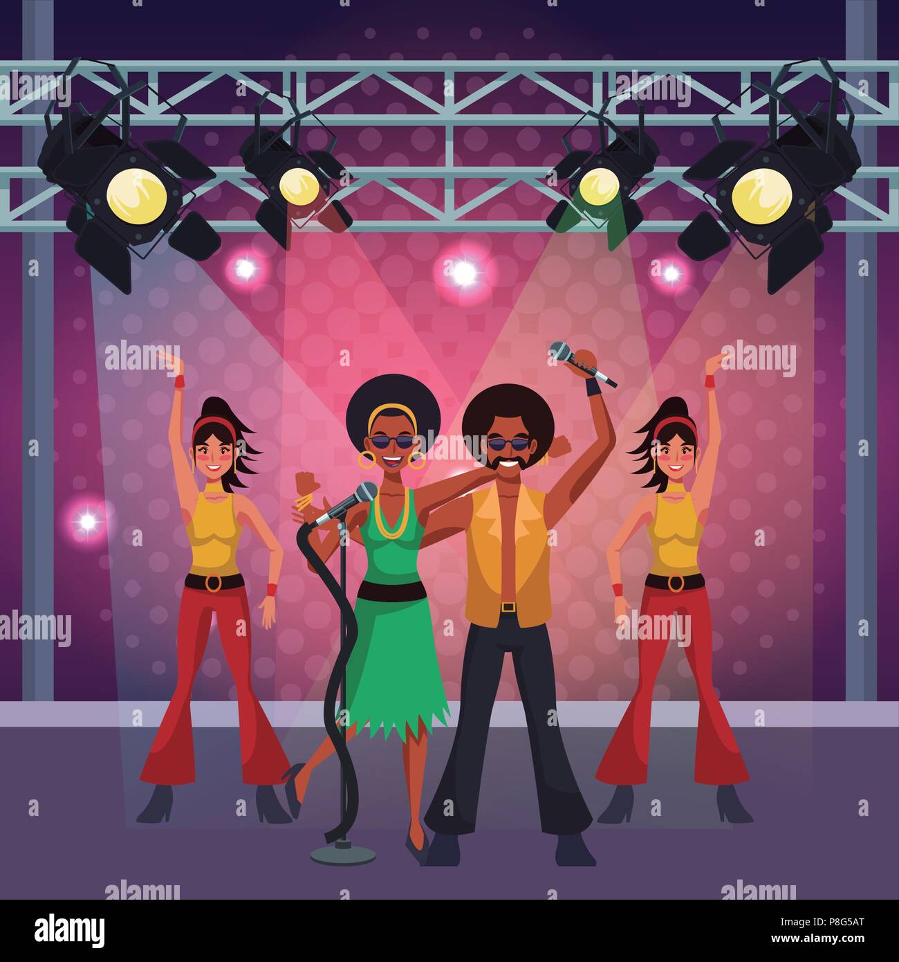 People and disco cartoons Stock Vector Image & Art - Alamy