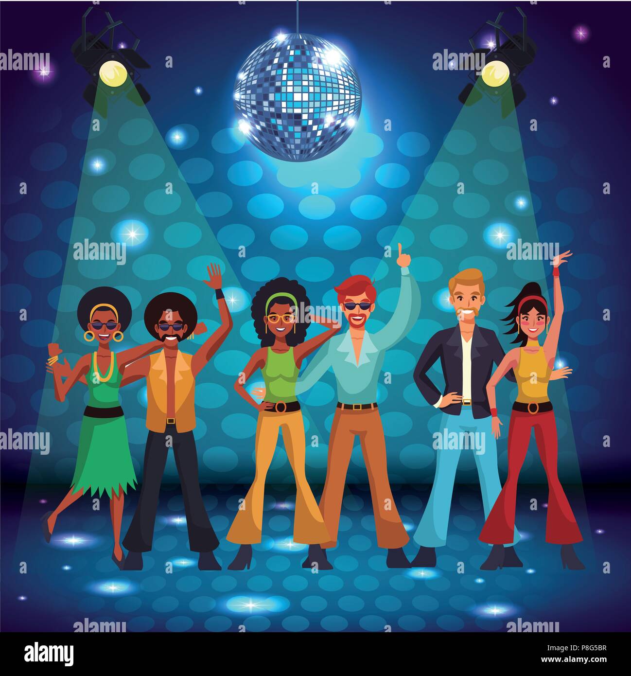 80s disco dancing retro afro hi-res stock photography and images - Alamy