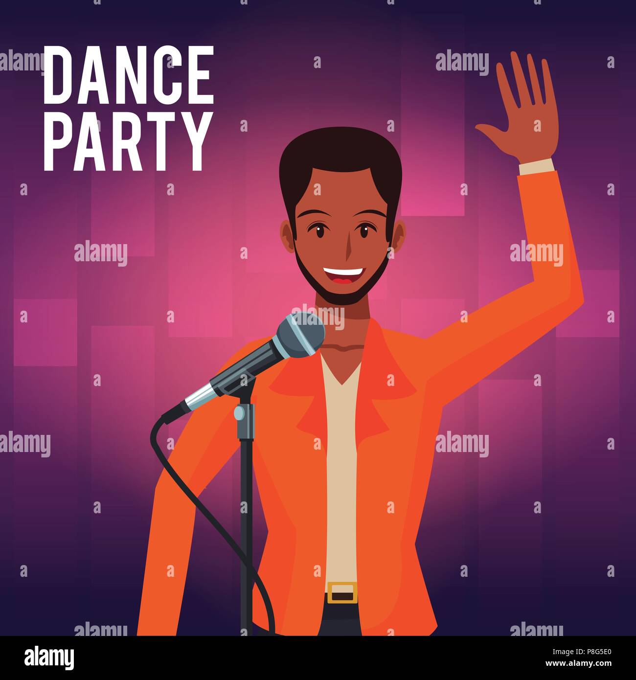 Dance party invitation card Stock Vector Image & Art - Alamy