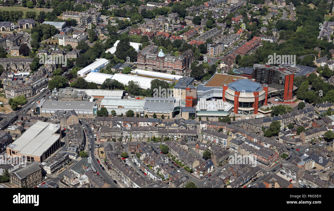 aerial view of Harrogate town centre, North Yorkshire Stock Photo - Alamy