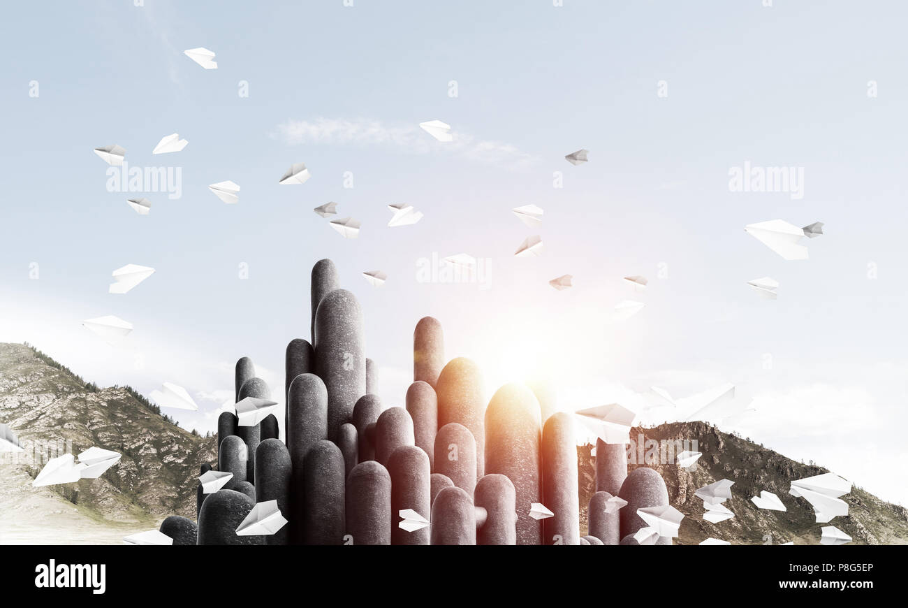 Multiple stone columns with breathtaking landscape Stock Photo - Alamy