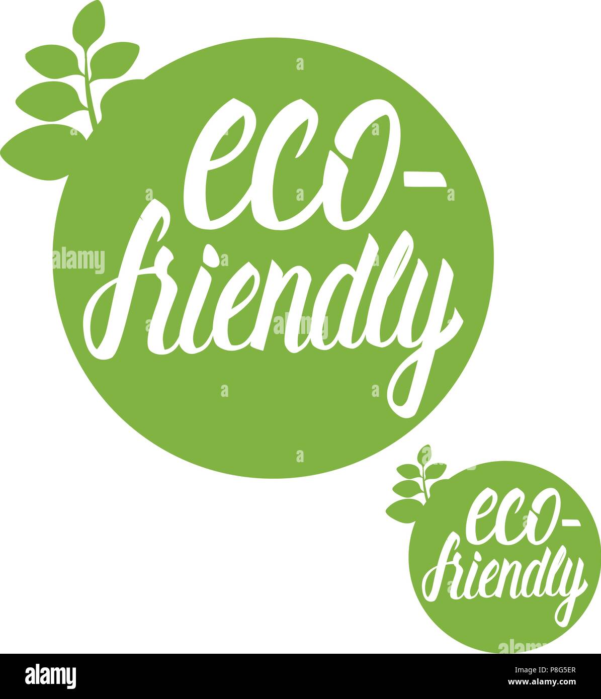 Vector Eco friendly inscription lettering sign Stock Vector Image & Art ...