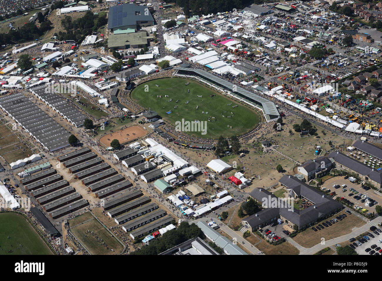 aerial view of The Great Yorkshire Show at Harrogate Showground, North ...
