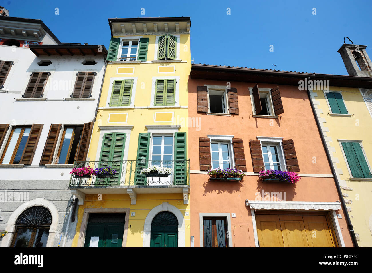 Colorful houses in Italian town Stock Photo - Alamy
