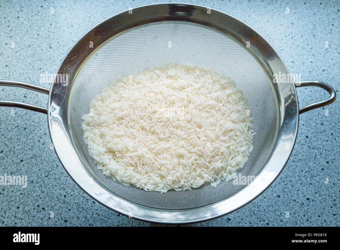 Food photography - Rice inside filter Stock Photo - Alamy