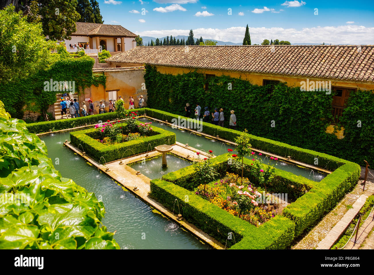 Generalife Palace gardens. Alhambra, UNESCO World Heritage Site ...