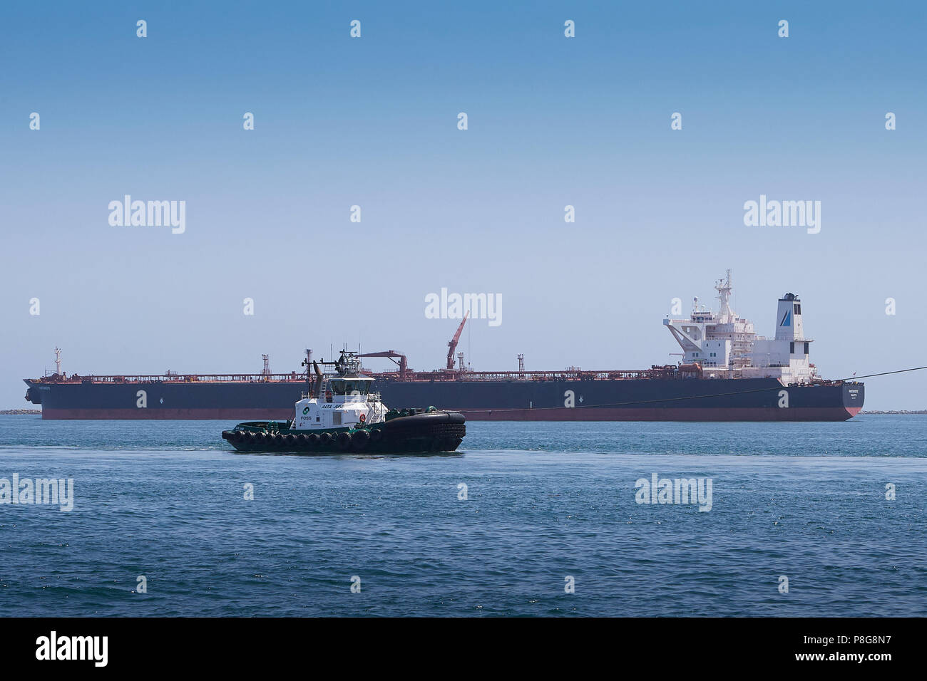 FOSS MARITIME Tugboat ALTA JUNE Guides A Supertanks As It Enters The ...