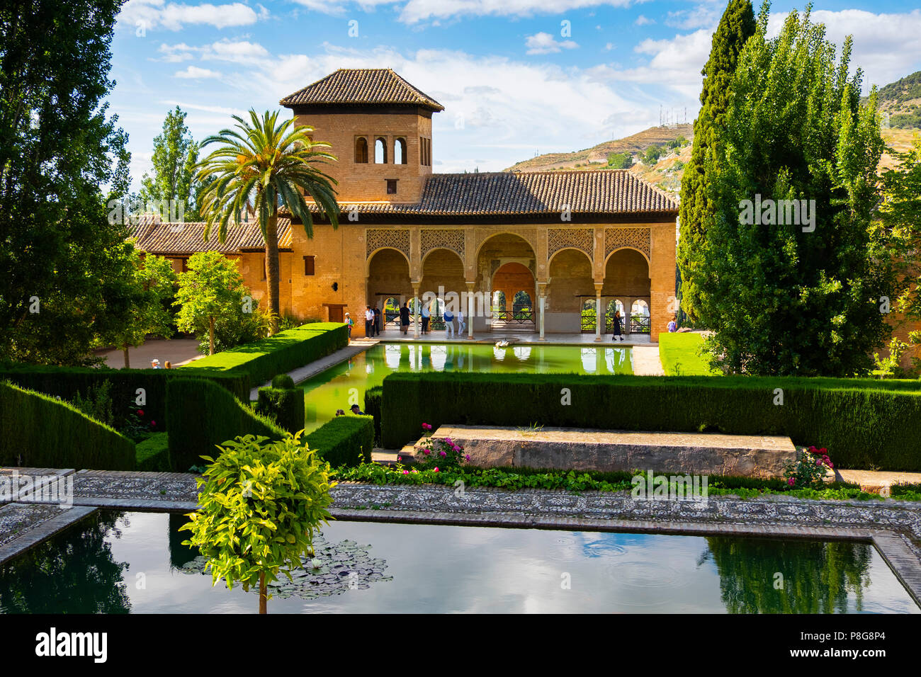 Torre de las Damas. Gardens, Alberca & fountains. El Partal, Nazaries ...