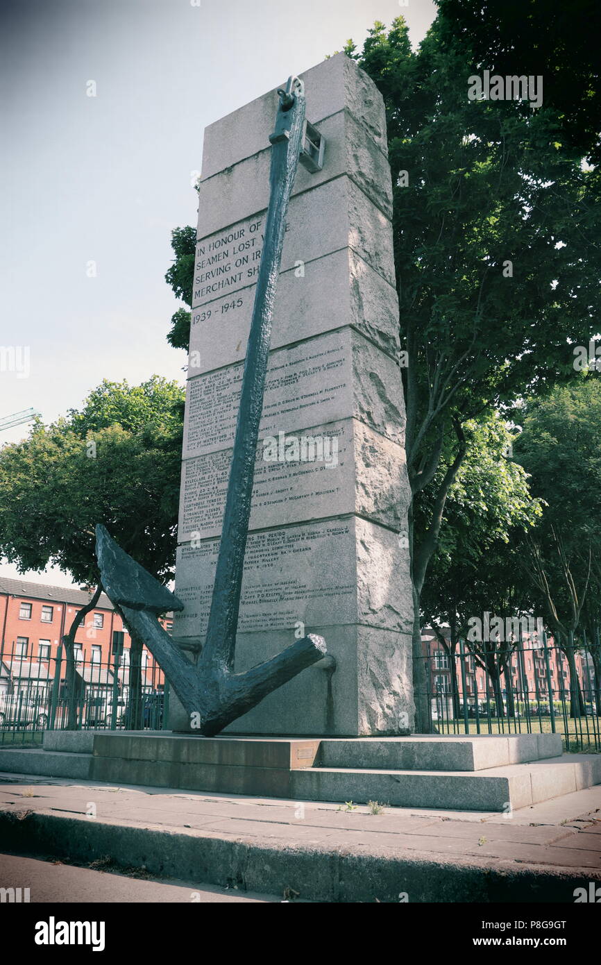 Irish Merchant Navy Memorial Stock Photo - Alamy