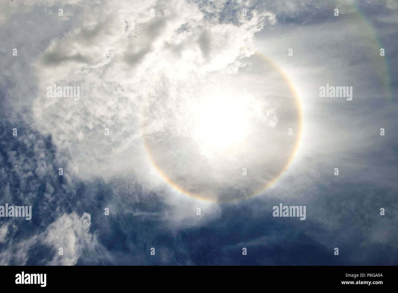 sun halo circular rainbow Stock Photo - Alamy