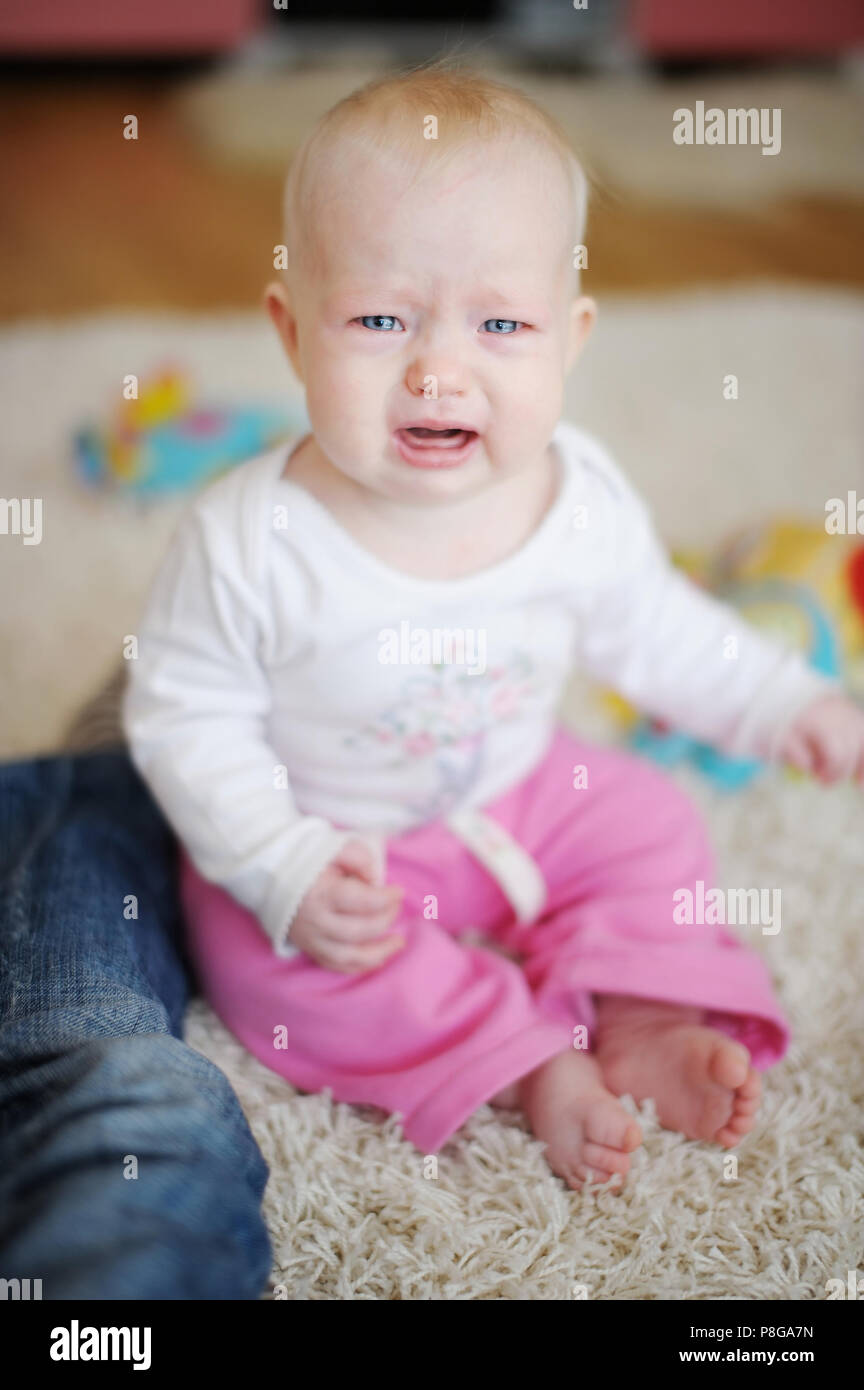 Crying baby girl Stock Photo - Alamy