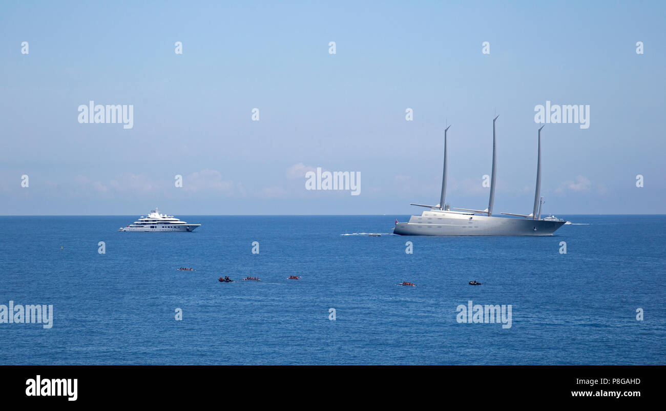 Monaco, Monaco, June 2018, The world's largest Yacht, "Yacht A ...