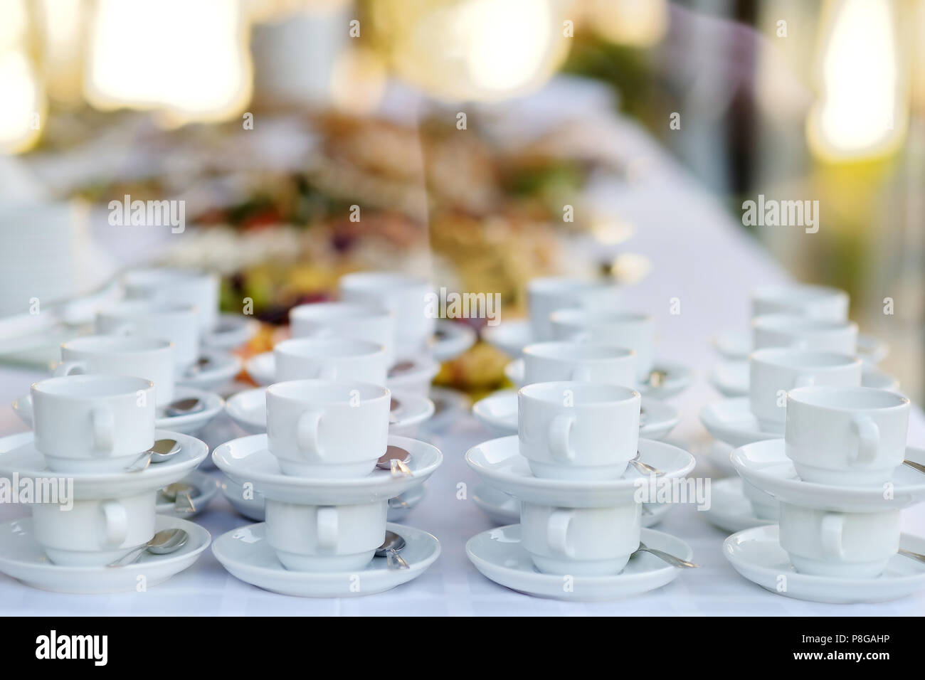 Cups and saucers Stock Photo - Alamy