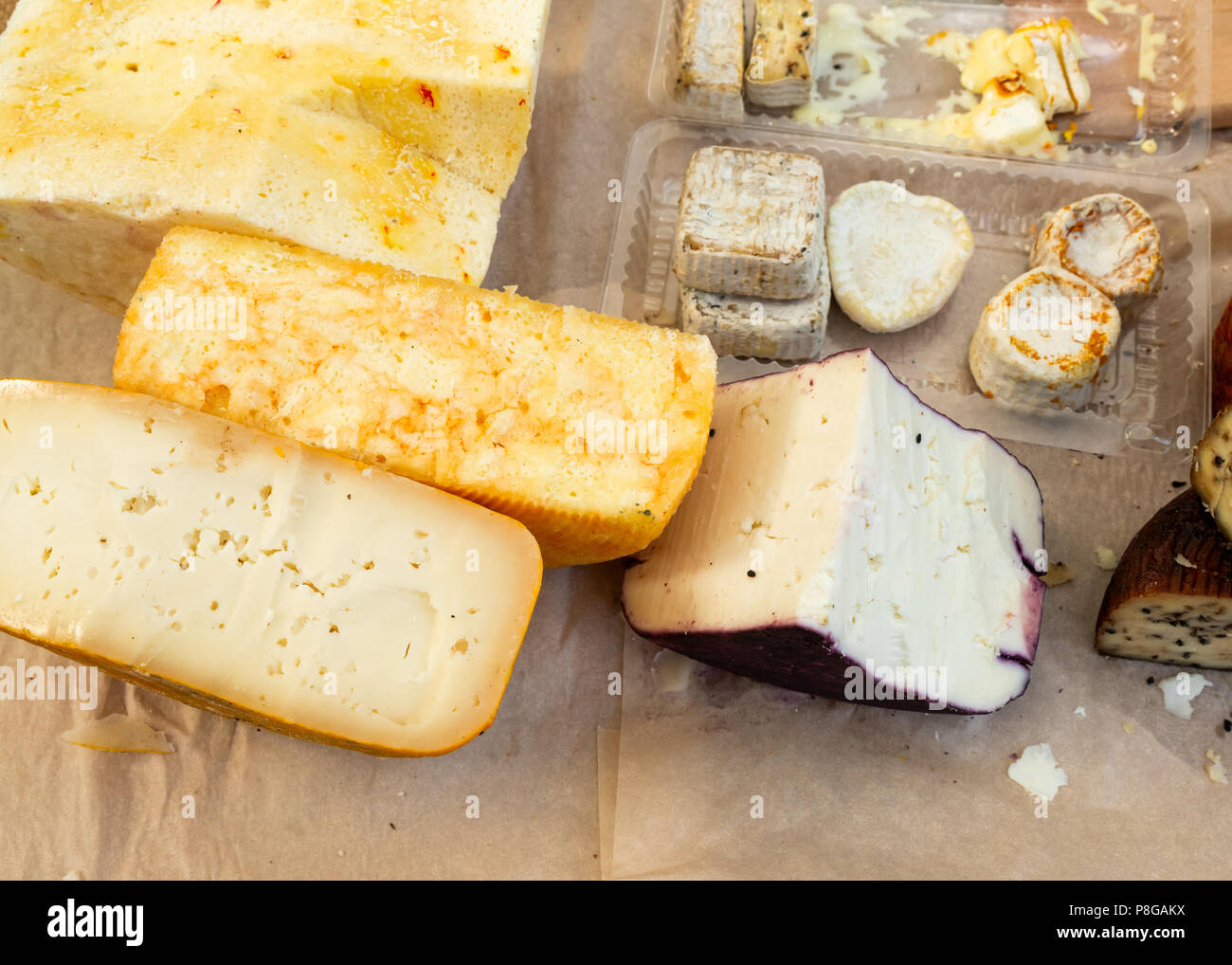 assortment cheese heads Stock Photo - Alamy