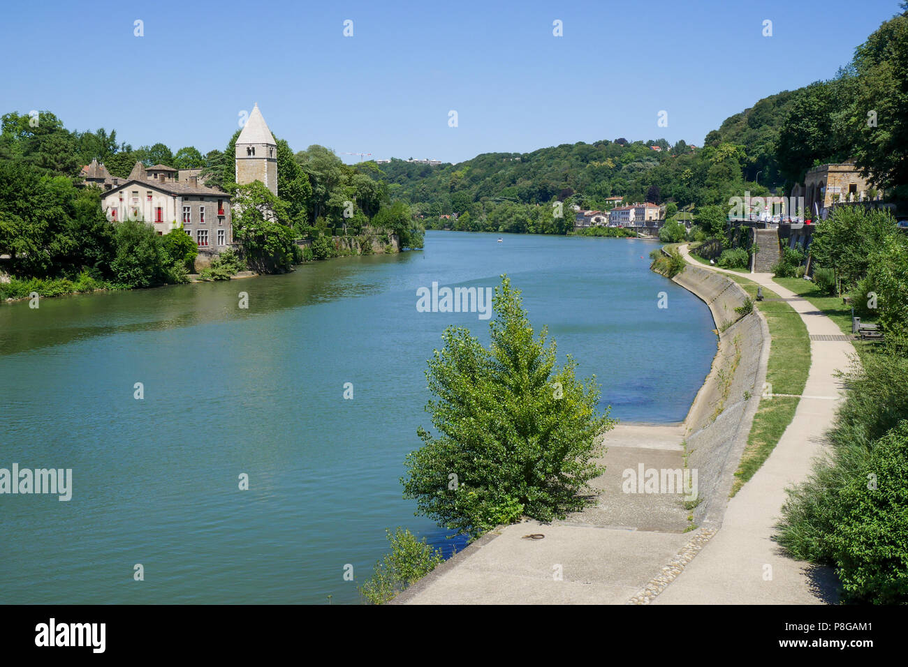 The Ile Barbe, Saint-Rambert-l'Île-Barbe, France Stock Photo - Alamy