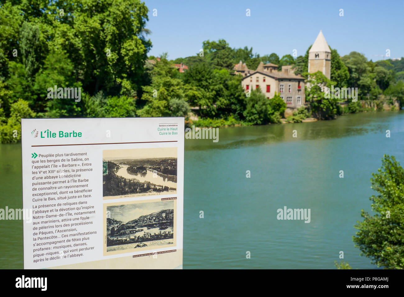 The Ile Barbe, Saint-Rambert-l'Île-Barbe, France Stock Photo - Alamy