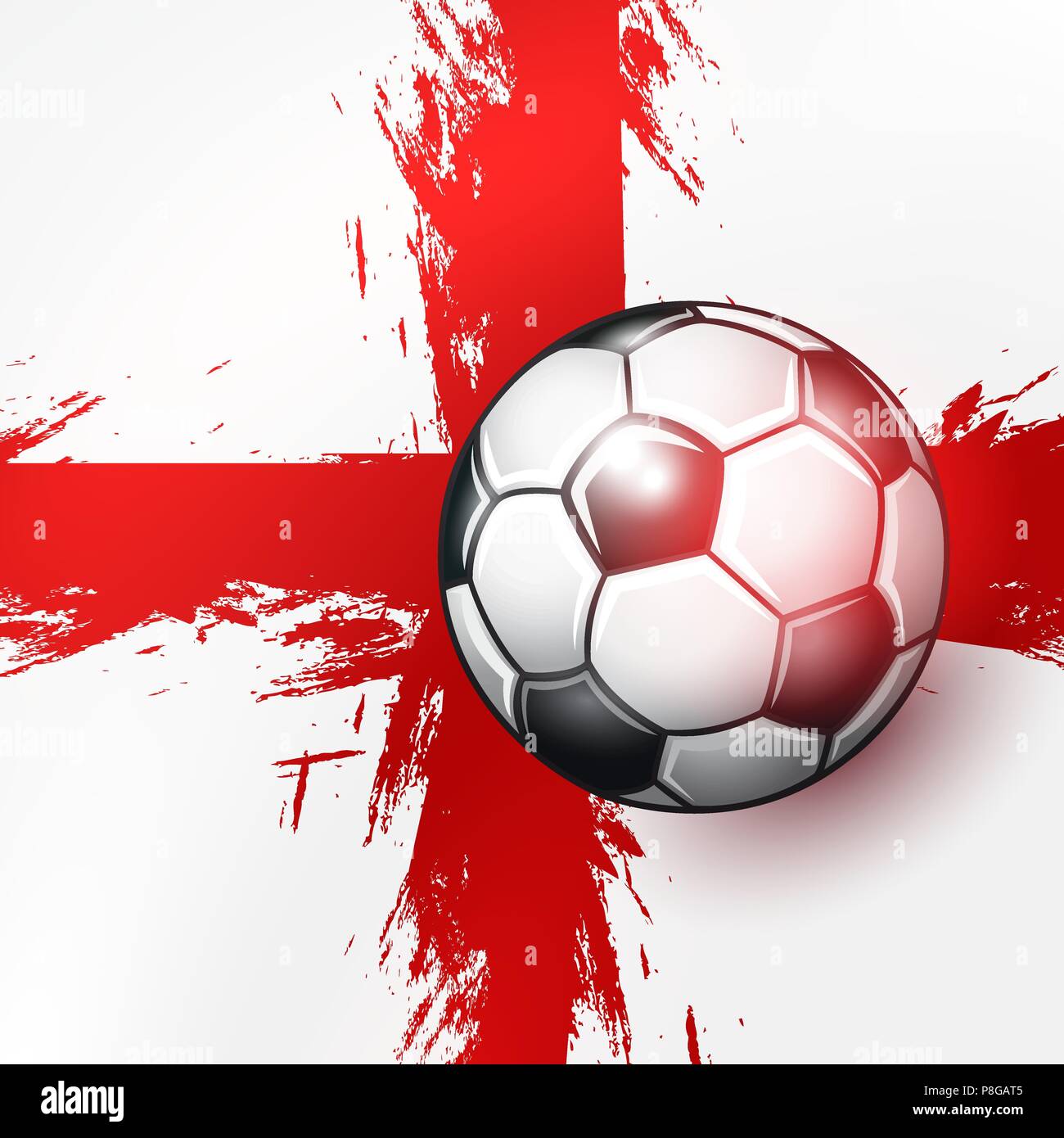 Soccer ball on England flag abstract backgrounds Stock Vector Image ...