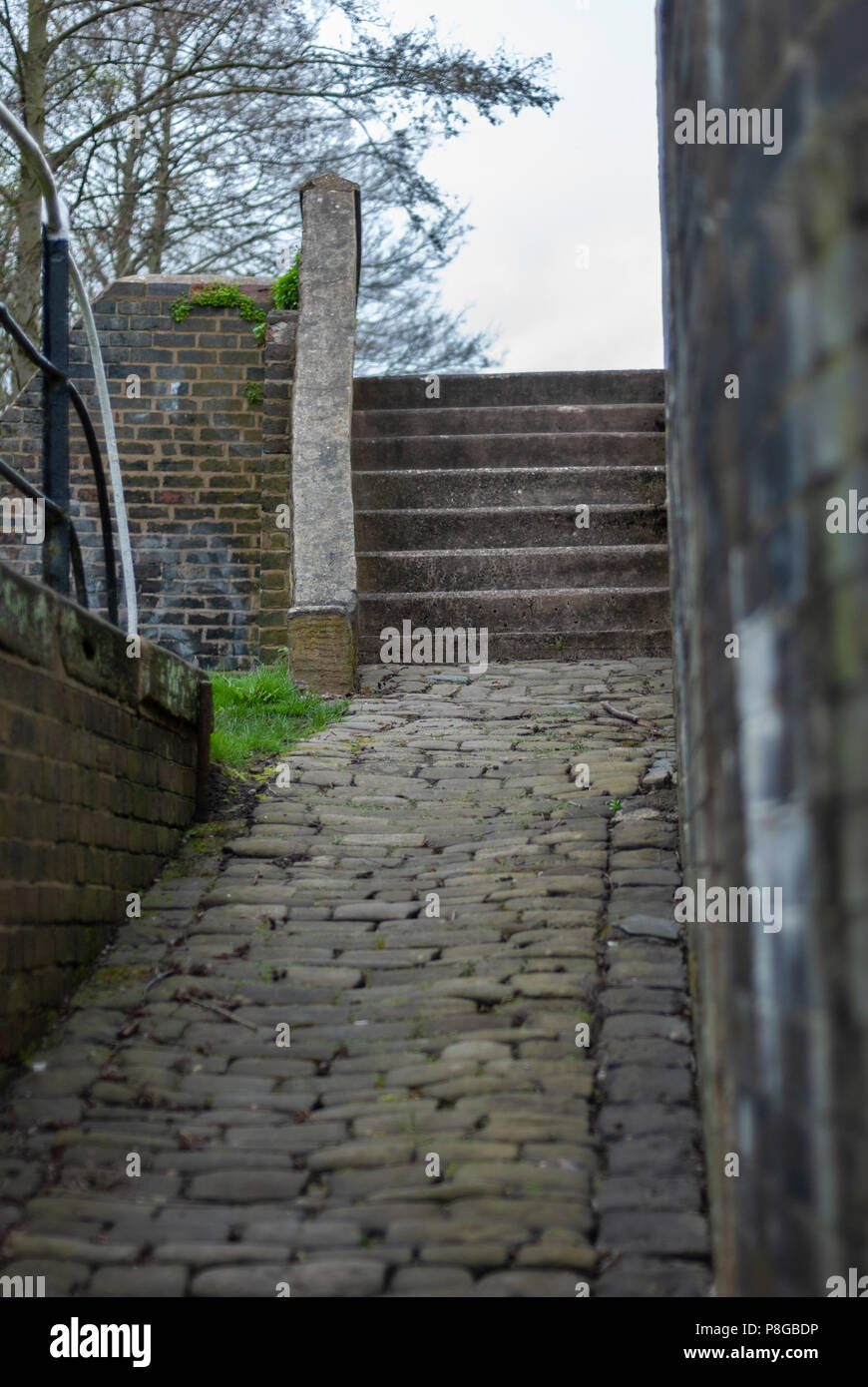 Cobblestone Canal Path Stock Photo - Alamy