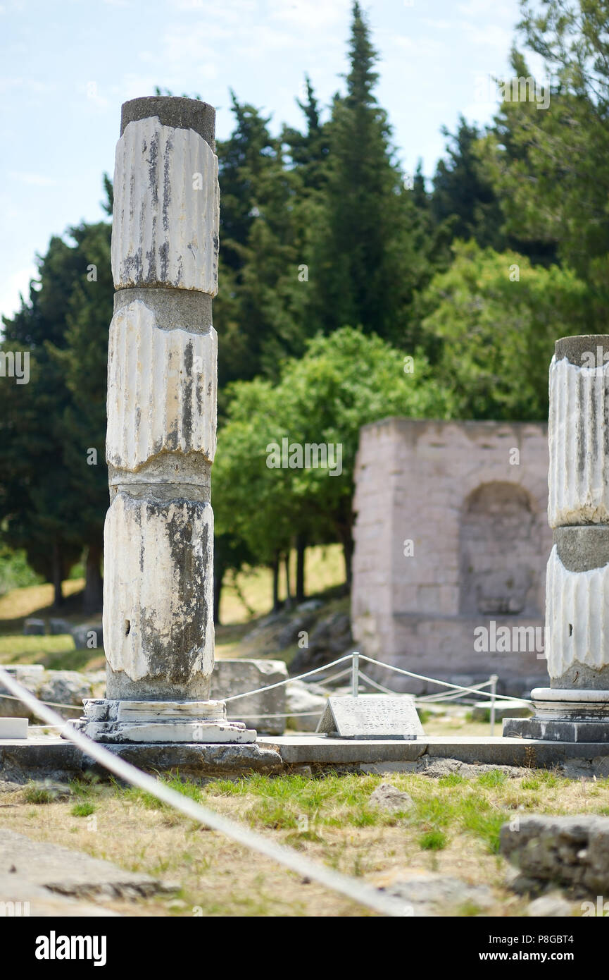 Historical ruins of Asclepieion on Kos island Stock Photo - Alamy