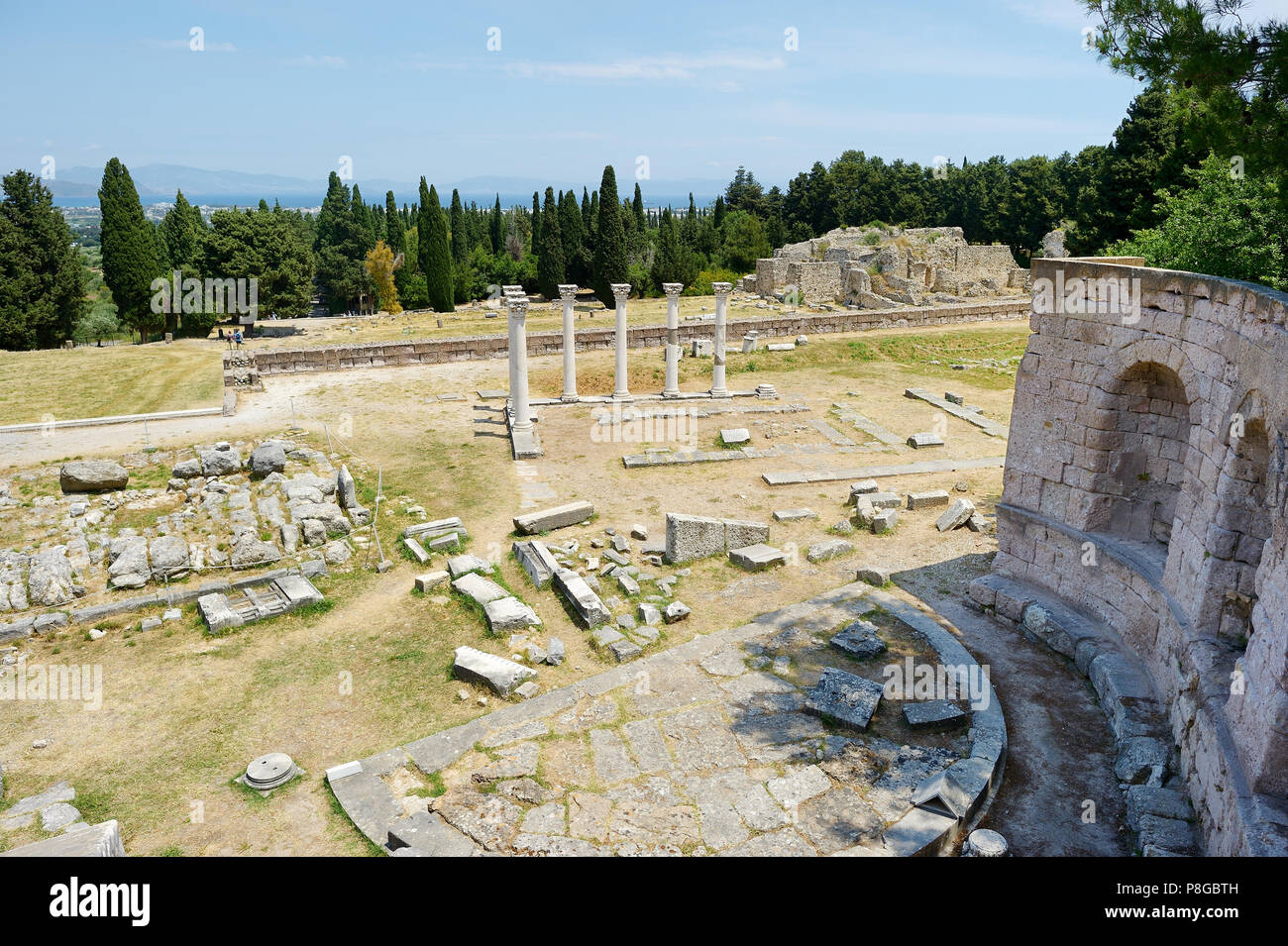 Historical ruins of Asclepieion on Kos island Stock Photo - Alamy