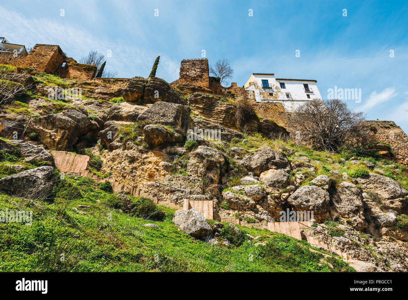 historic buildings in old town of Ronda, Spain Stock Photo - Alamy