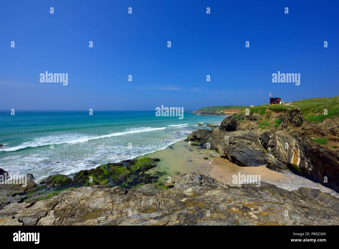 Godrevy beach,Gwithian,Godrevy heritage coast,Cornwall,England,UK Stock ...