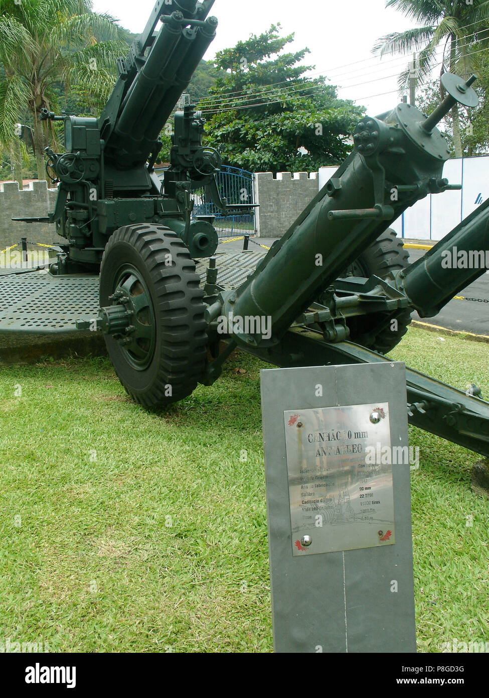 Cannon, gun, Praia do Forte, Praia Grande, São Paulo, Brazil Stock ...