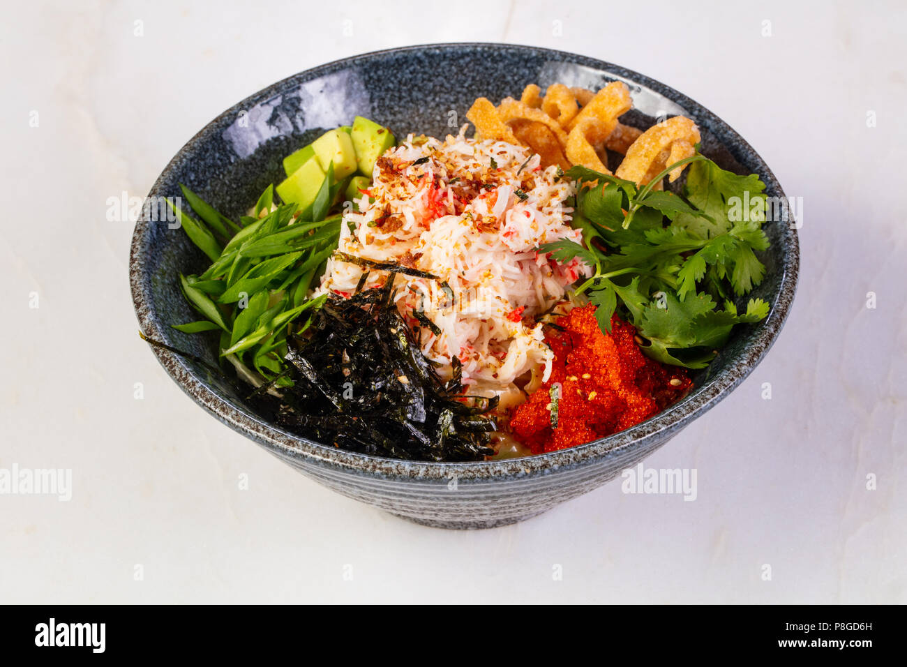 Poke with crab meat Stock Photo - Alamy
