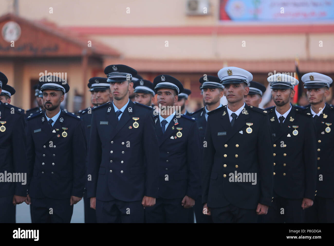 Police officers during the graduation ceremony. Rabat University ...
