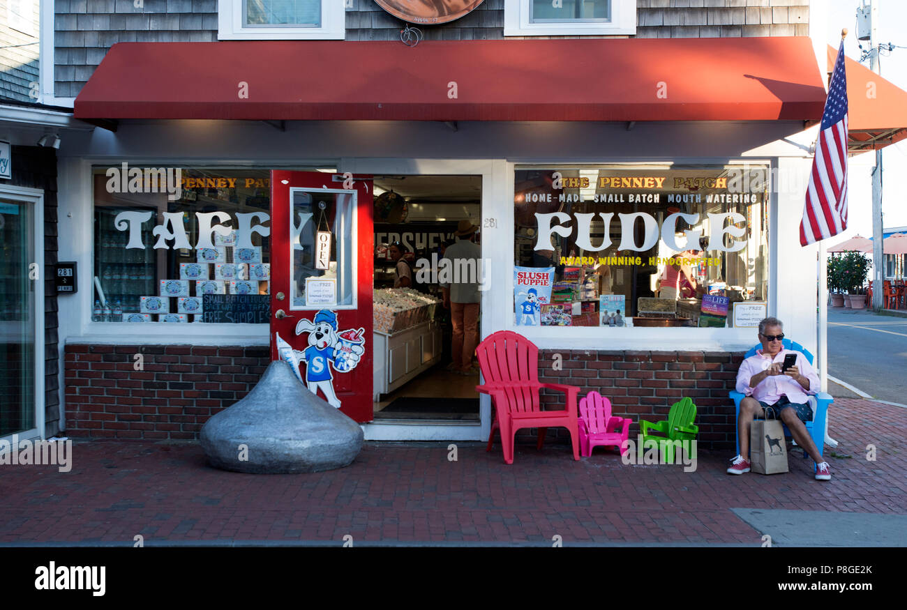 A candy shop in Provincetown, Massachusetts on Cape Cod, USA Stock ...