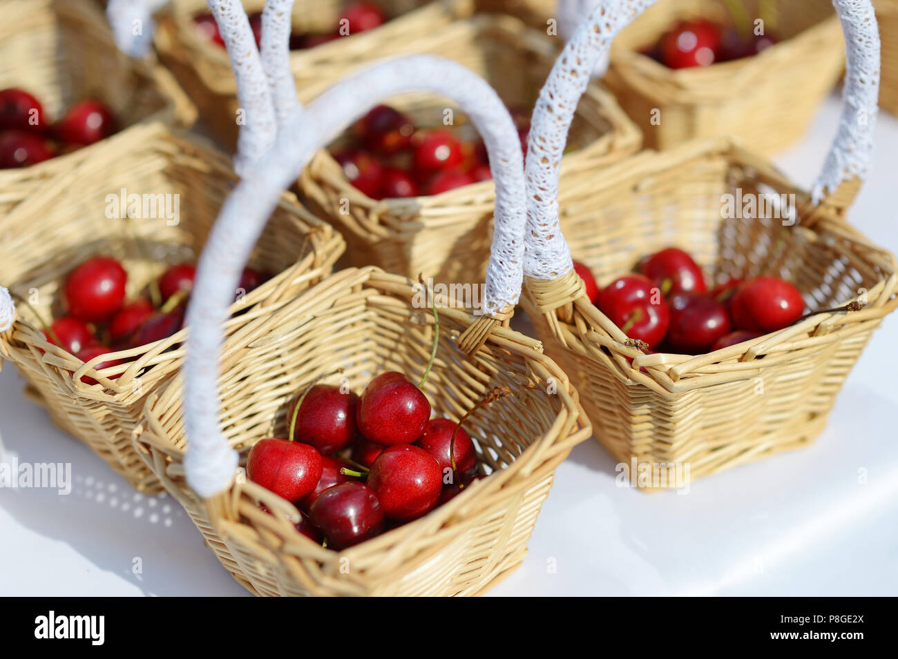 Cherry baskets hi-res stock photography and images - Alamy