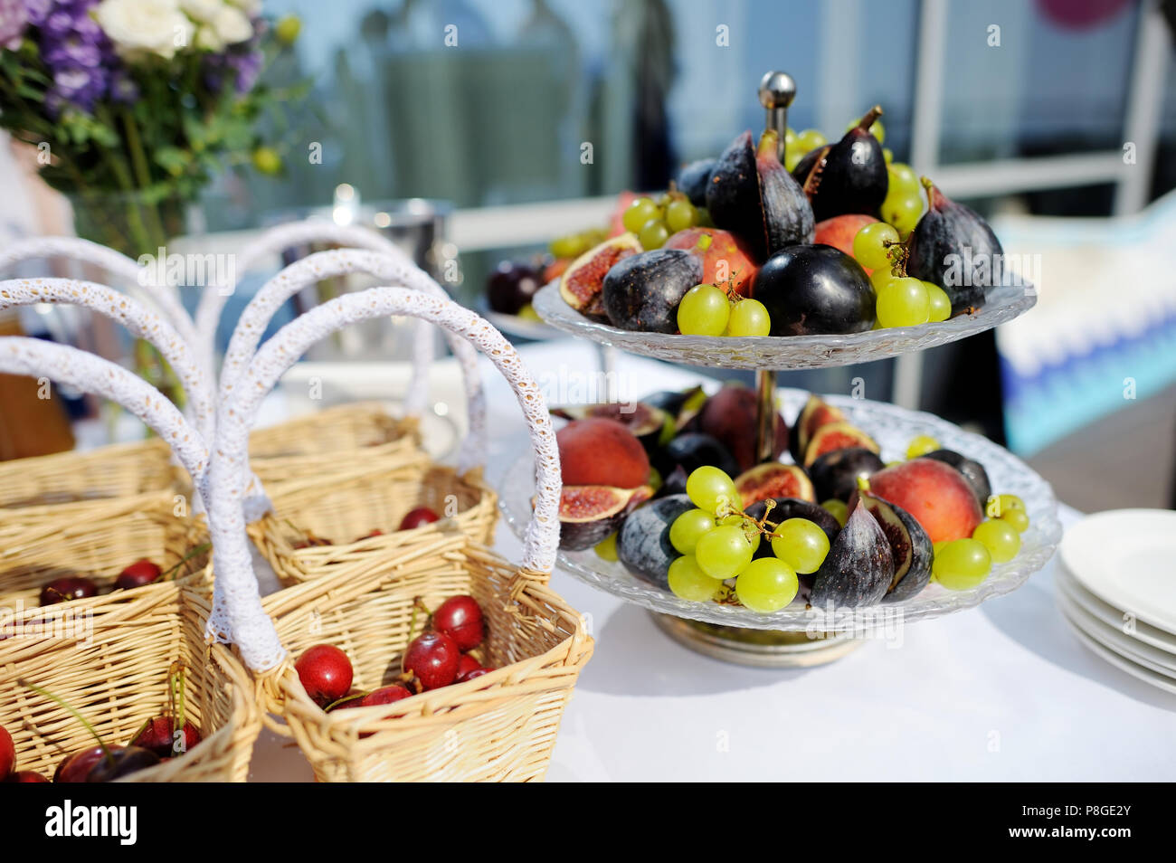 Table setting fruits wedding reception hi-res stock photography and ...