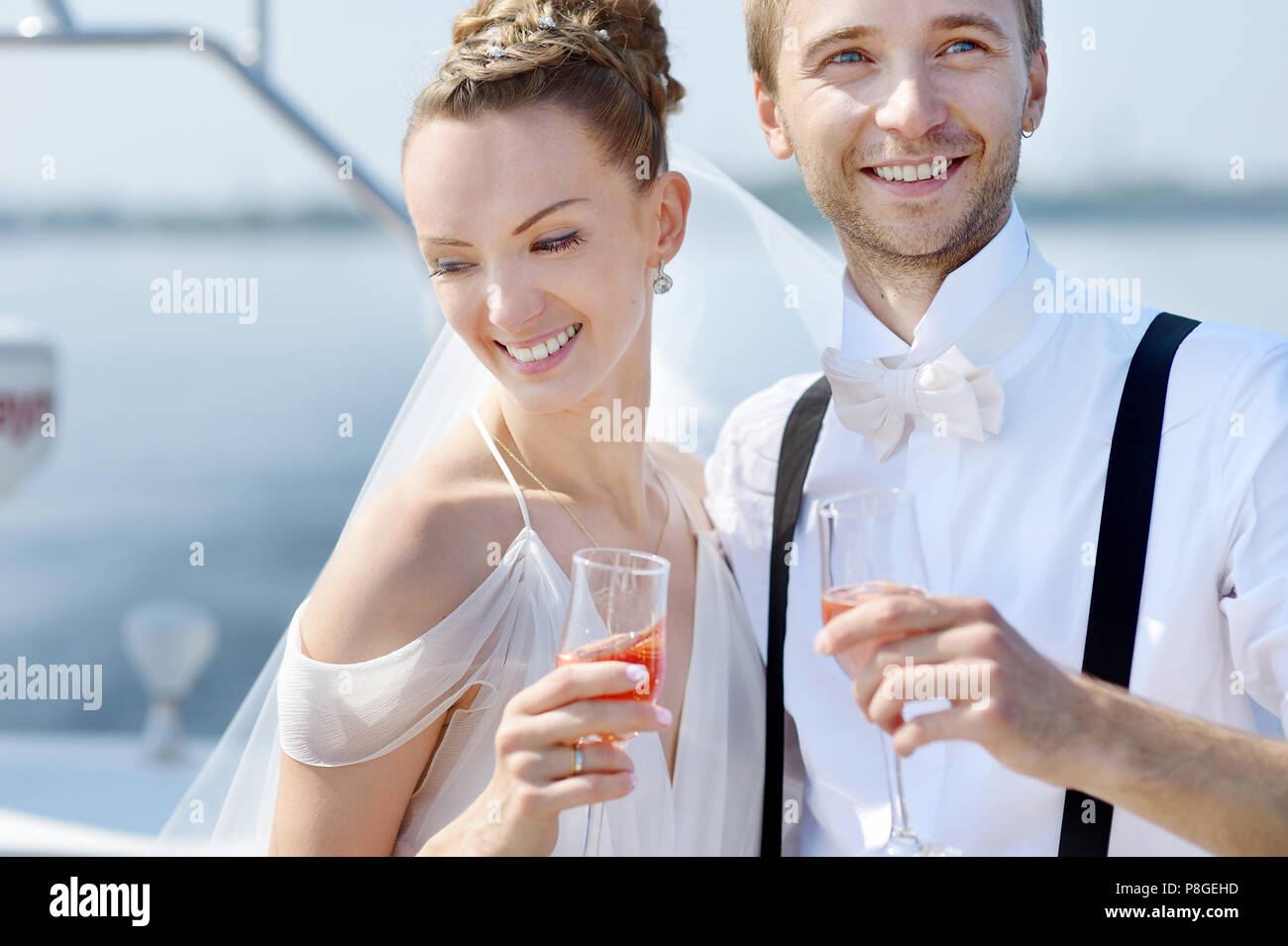 Man fiancee drinking champagne hi-res stock photography and images - Alamy