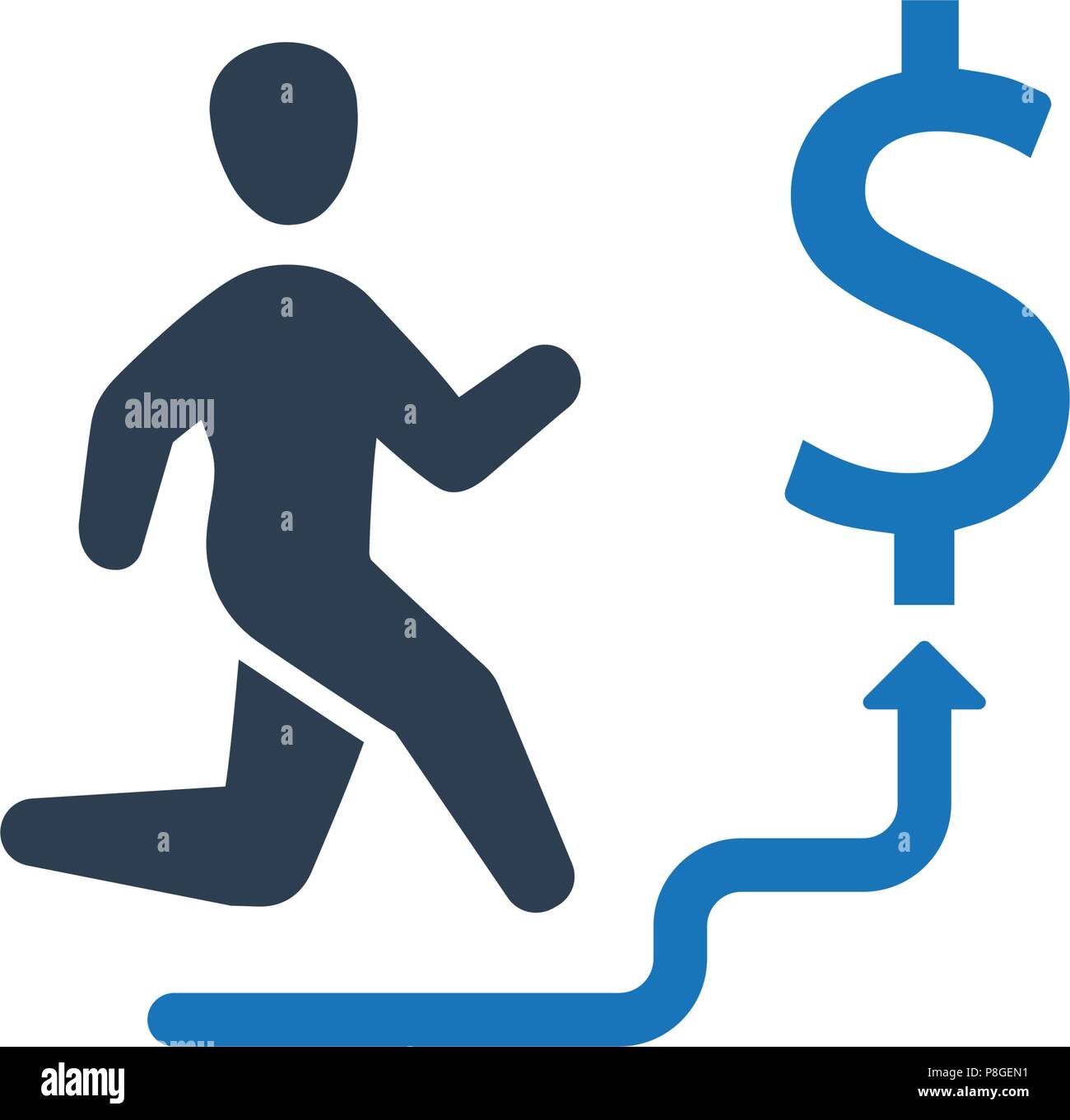 Stairs going up icon symbol Stock Vector Images - Alamy