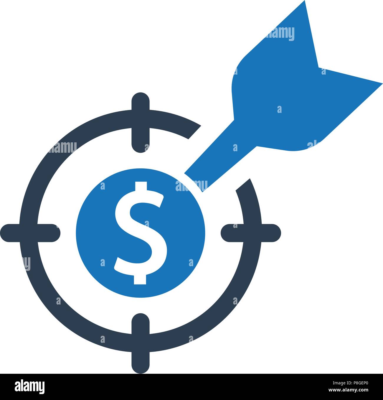 Financial Target Icon Stock Vector Image & Art - Alamy